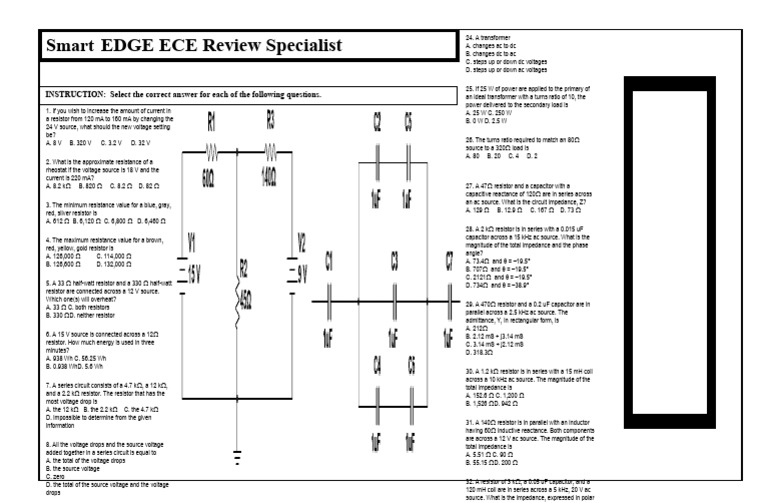 Electronics Sample Problems 03 | Download Free PDF | Electrical Impedance | Series And Parallel ...