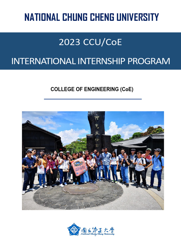 National Chung Cheng University: 2023 Ccu/Coe International Internship Program | PDF | Deep ...