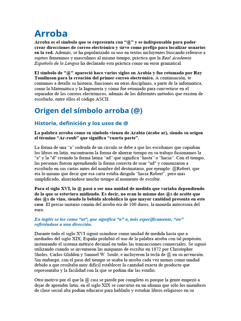 Arroba Cel | PDF | Ascii | Comunicación humana