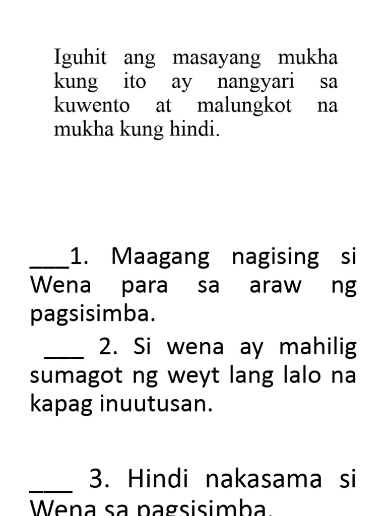 Iguhit Ang Masayang Mukha Kung Ito Ay Nangyari | PDF Iguhit Ang Masayang Mukha Kung Ito Ay Nangyari | PDF