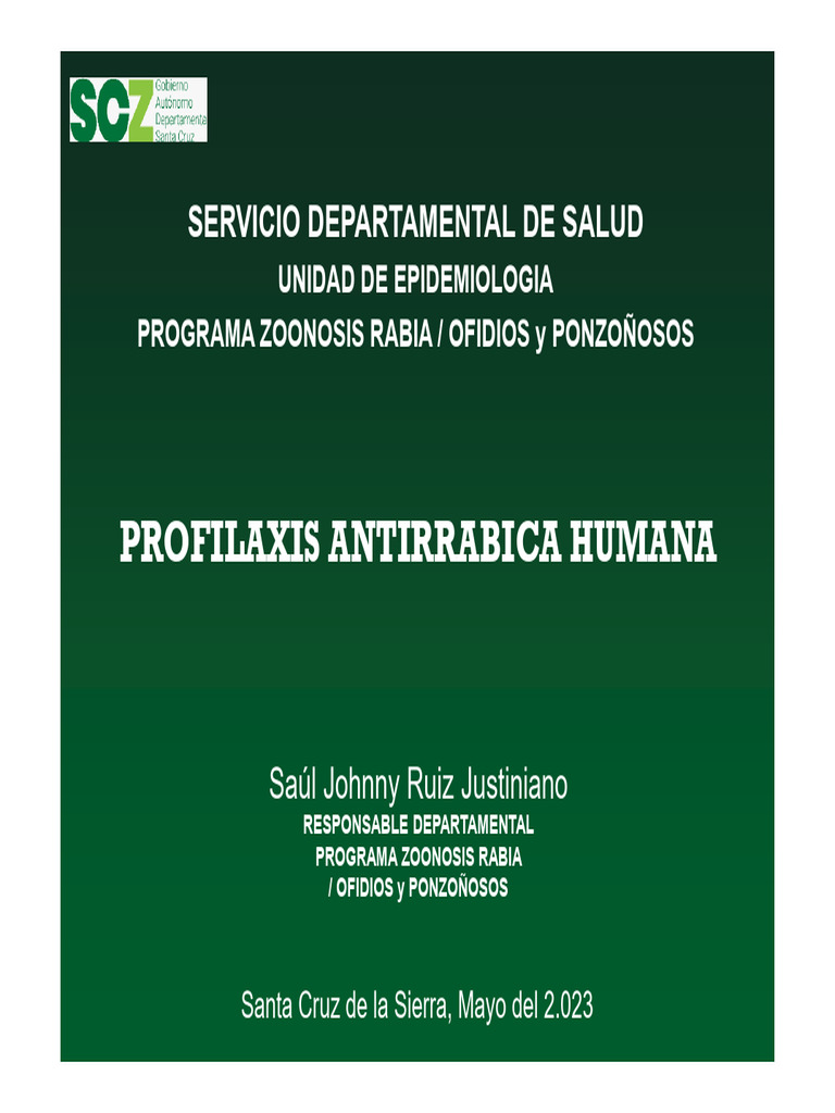 Guía de Profilaxis Antirrábica Humana | PDF | Rabia | Biología