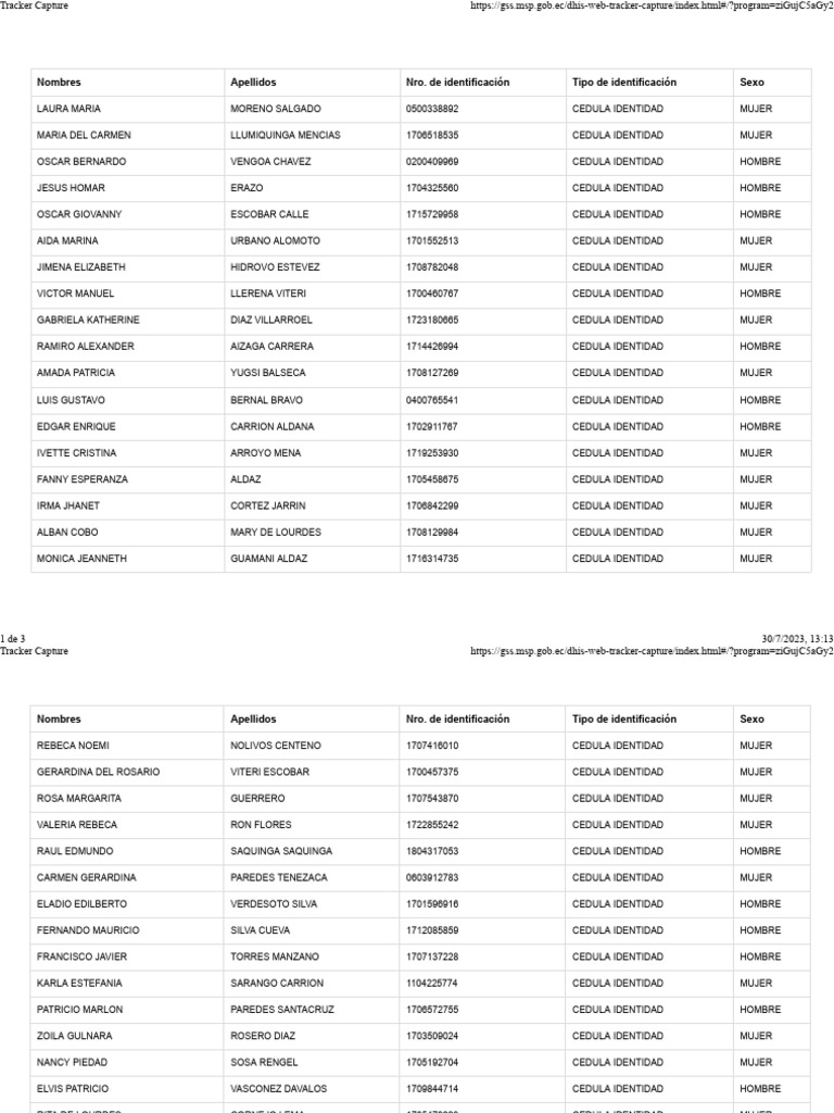 Tracker Capture 1 | PDF