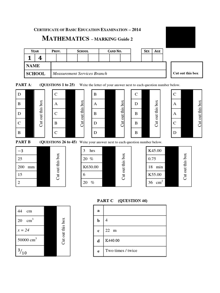 Marking Guide M2 | PDF