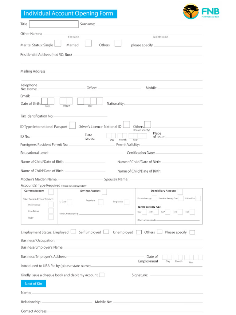 fnb form | PDF