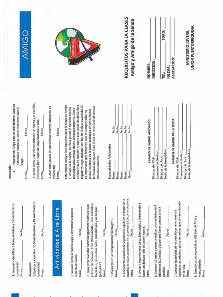 Tarjeta Clase - Amigo | PDF