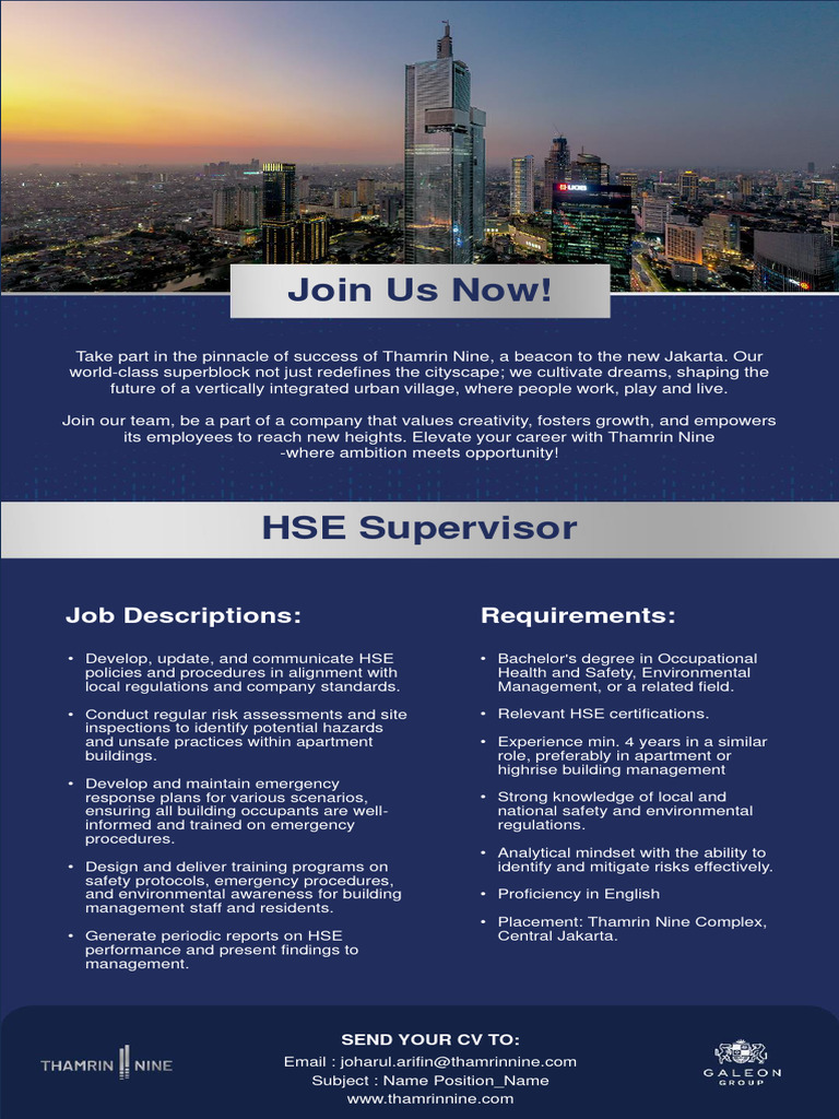 HSE Supervisor & Safety Officer Roles | PDF | Occupational Safety And ...