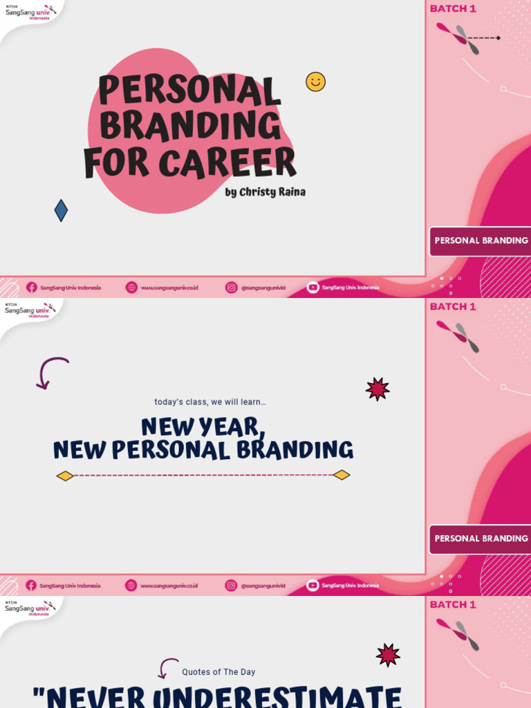 Personal Branding - Batch 1 Week 1 | PDF | Brand | Goal