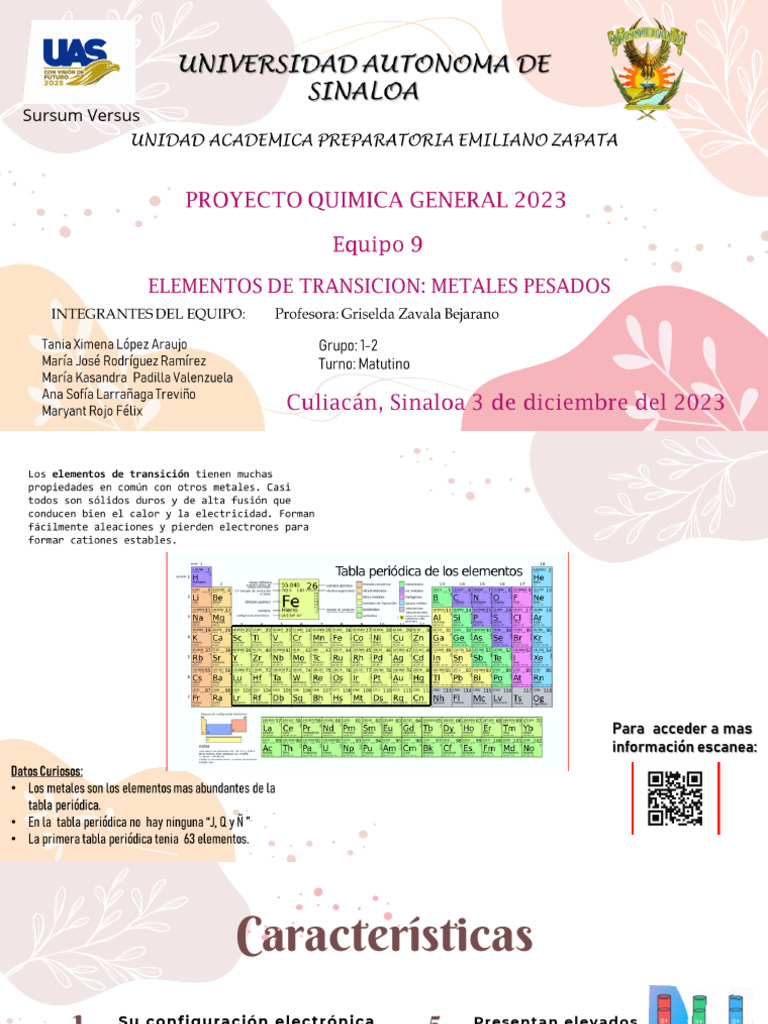 Elementos de Transicion | PDF