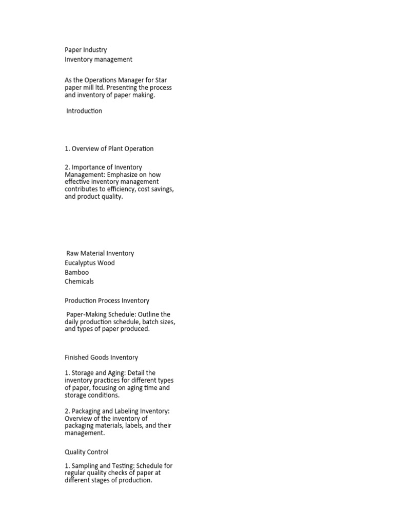 Deep - Inventory Management | PDF | Paper | Inventory