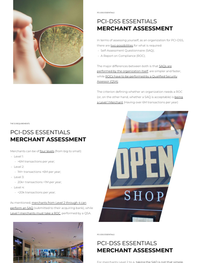 02 PCI-DSS Essentials - 04 Merchant Assessment | PDF | Payment Card ...
