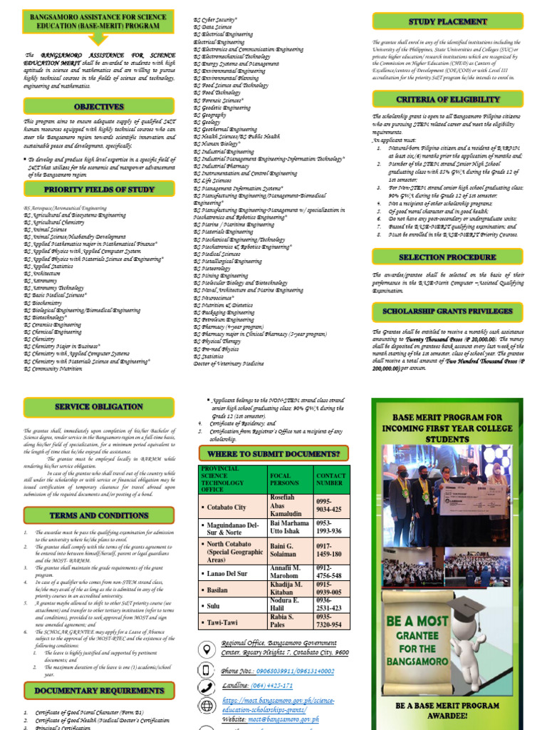 2024-BASE-MERIT-BROCHURE-EDITED | PDF | Engineering | Bachelor Of Science