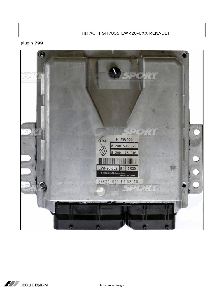 Hitachi Sh7055 Ewr20-0xx Renault | PDF