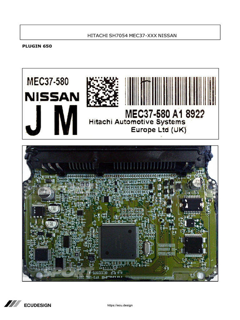 Hitachi Sh7054 Mec37-Xxx Nissan | PDF