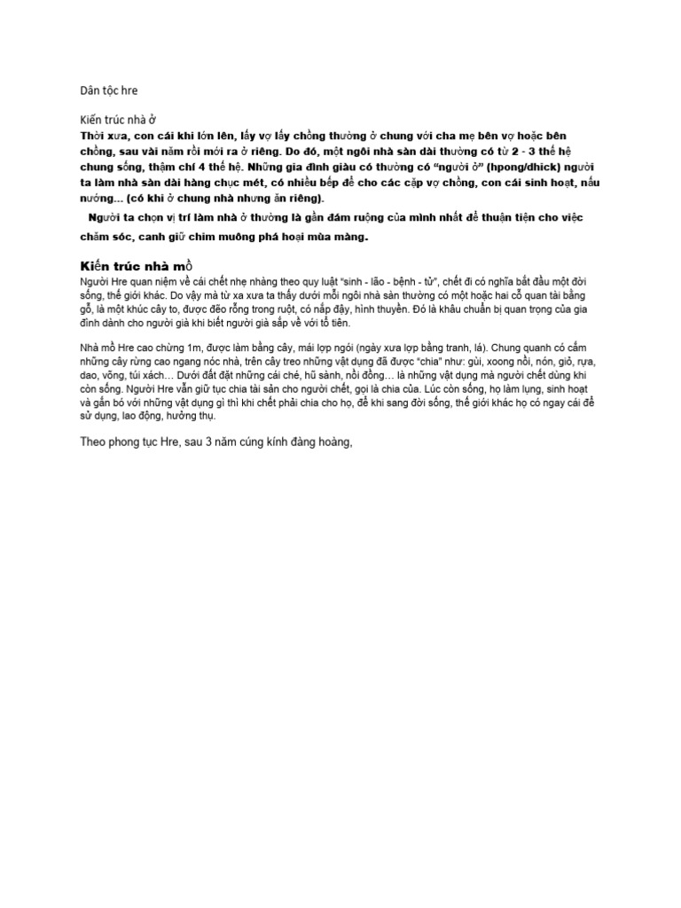 Dân T C Hre | PDF