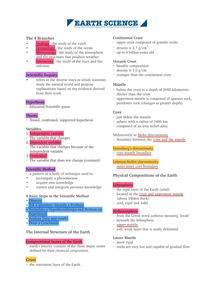 Earth Science | PDF | Plate Tectonics | Earth