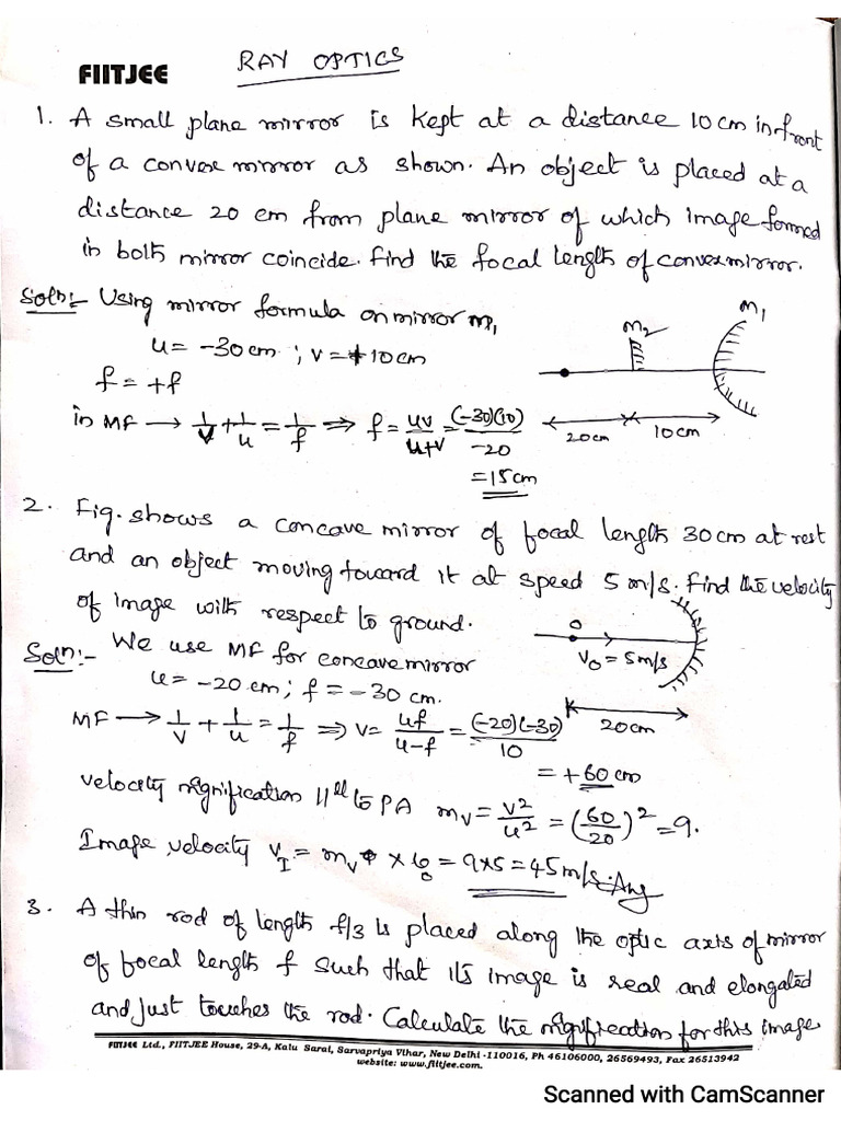 Ray Optics CPP | PDF