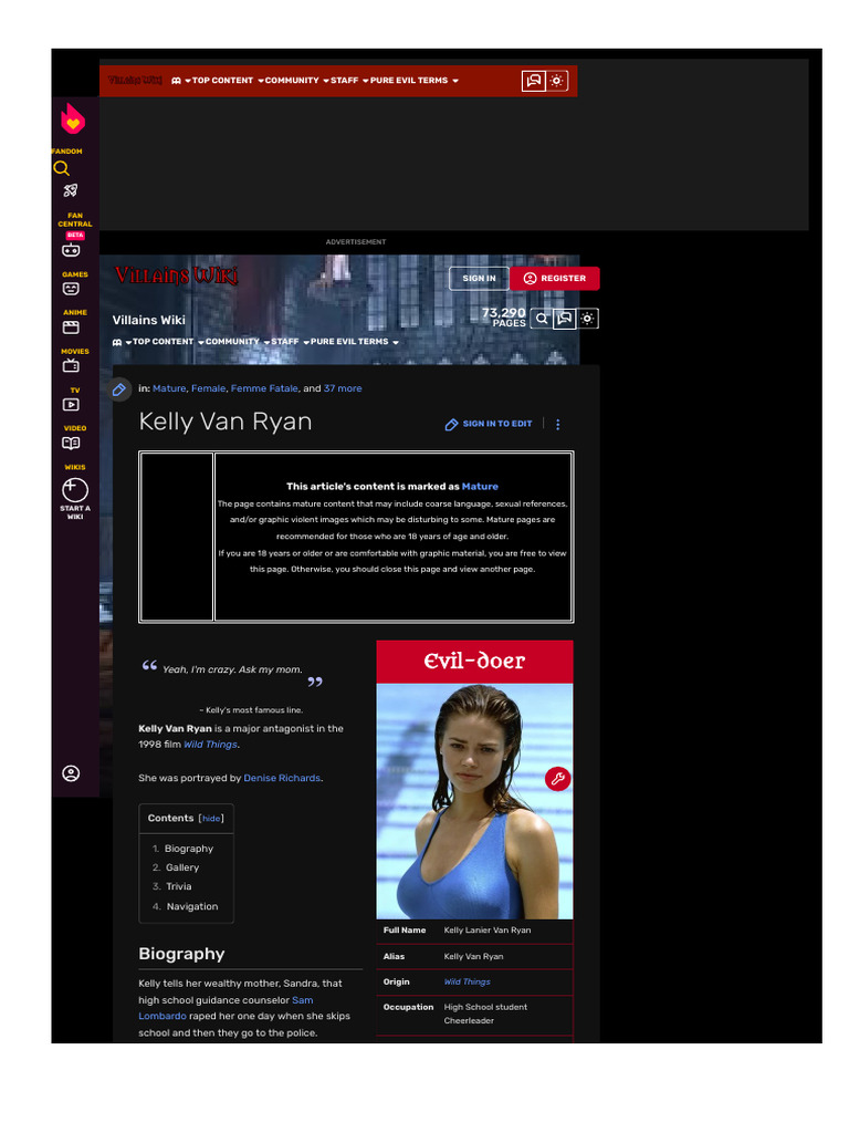 Villains Fandom Com Wiki Kelly Van Ryan | PDF