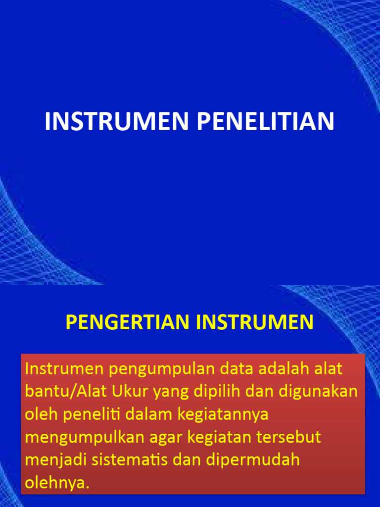 11 Instrumen Penelitian | PDF