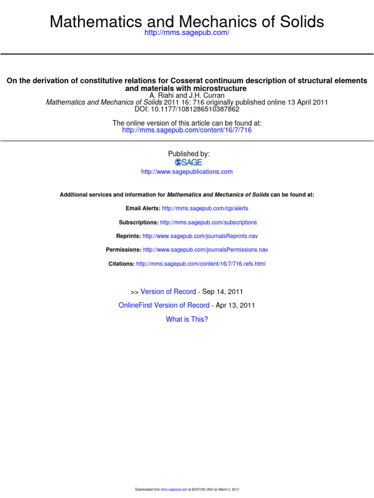 On The Derivation of Constitutive Relations For Cosserat Continuum Description of Structural ...