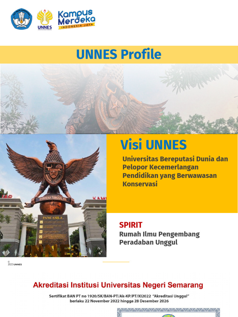 Profil dan Akreditasi UNNES 2023 | PDF