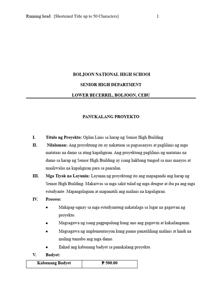 Fil. Oplan Linis | PDF