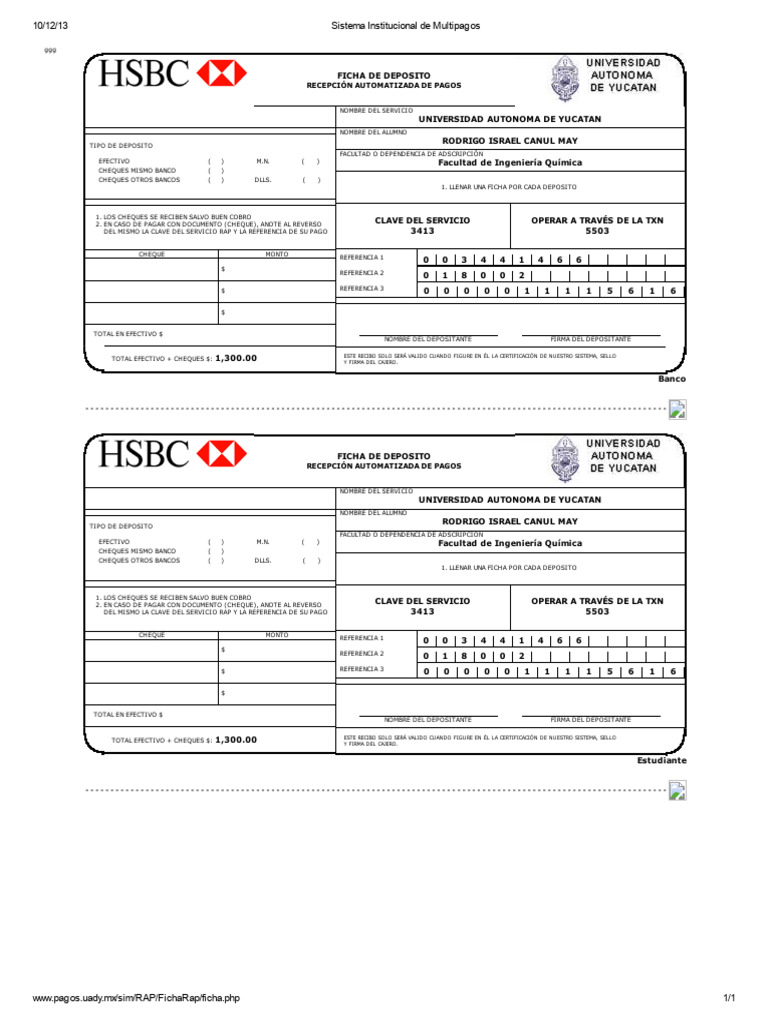 Ficha de Deposito Ficha de Deposito | PDF | Industrias de servicio | Bancos