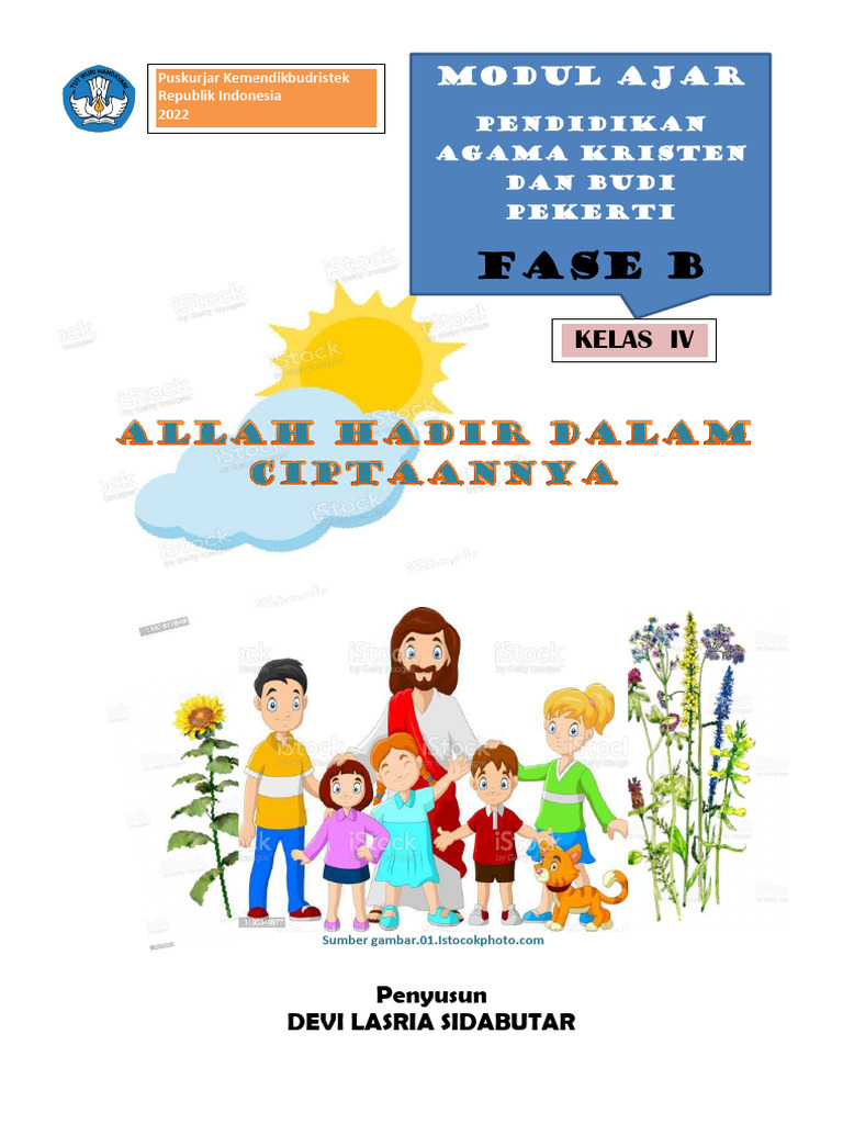 Modul Ajar Pendidikan Agama Kristen Dan Budi Pekerti - Allah Hadir Dalam Ciptaan-Nya - Fase B | PDF