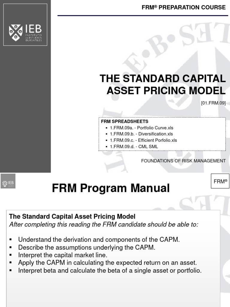 The Standard Capital Asset Pricing Model | PDF | Capital Asset Pricing ...