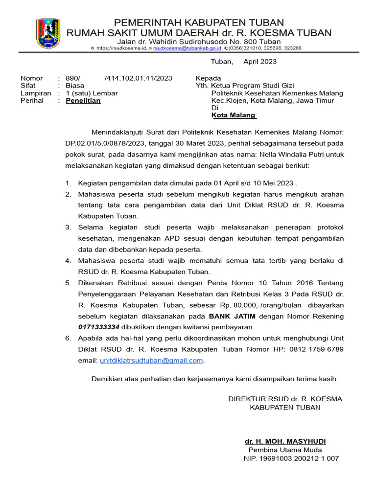 Nella Windalia Putri Permohonan Pengambilan Data | PDF | Pengembangan ...