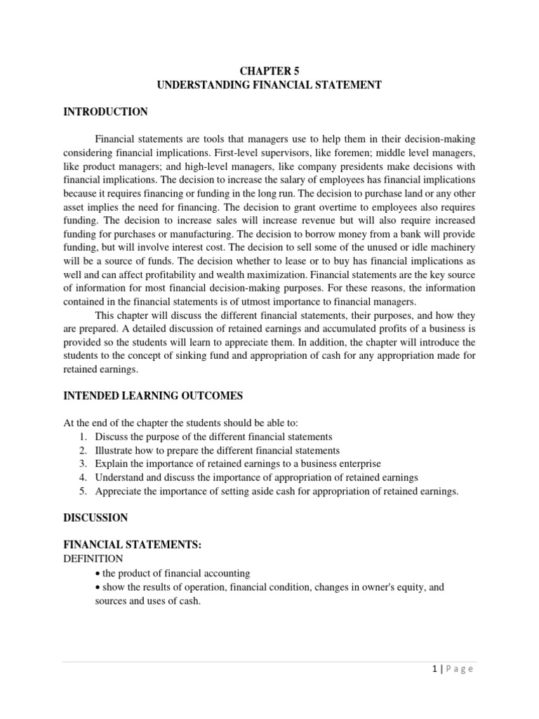 Financial Statements Overview and Importance | PDF | Book Value ...