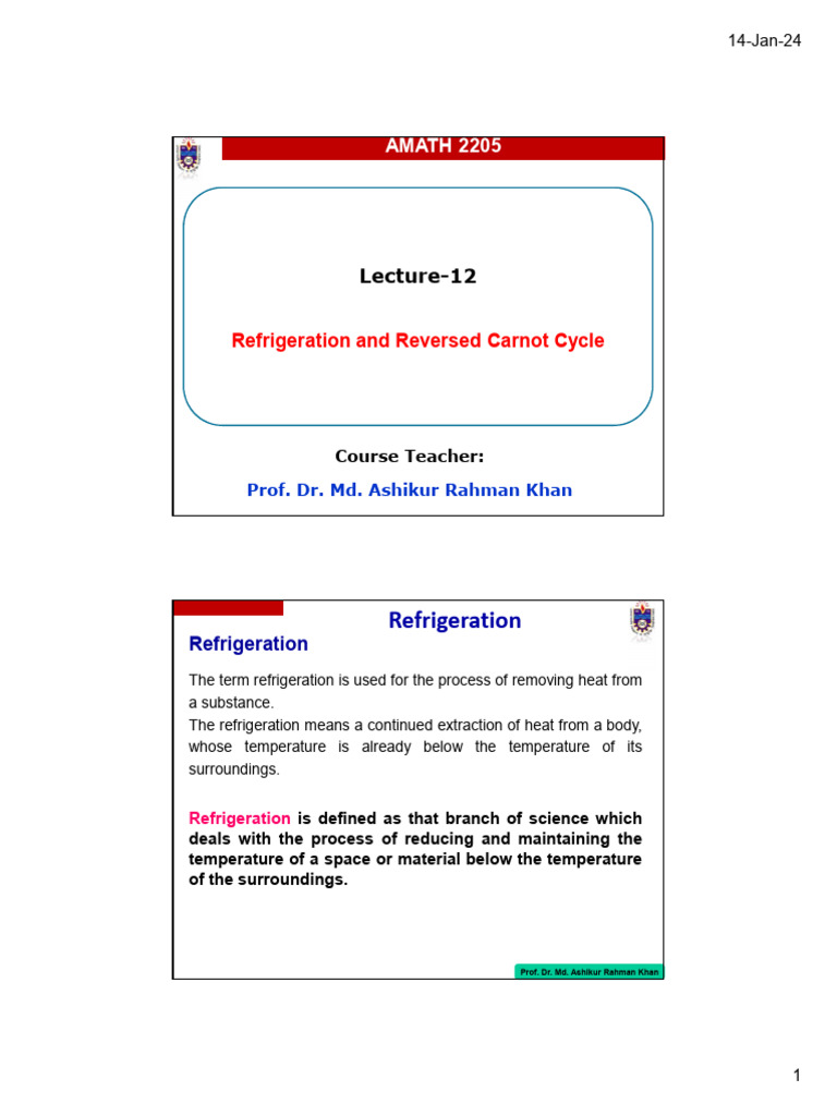 L 12 Refrigeration | PDF