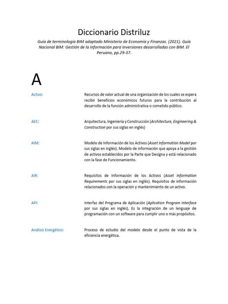 Anexo 10 Diccionario BIM | PDF | Software | Información