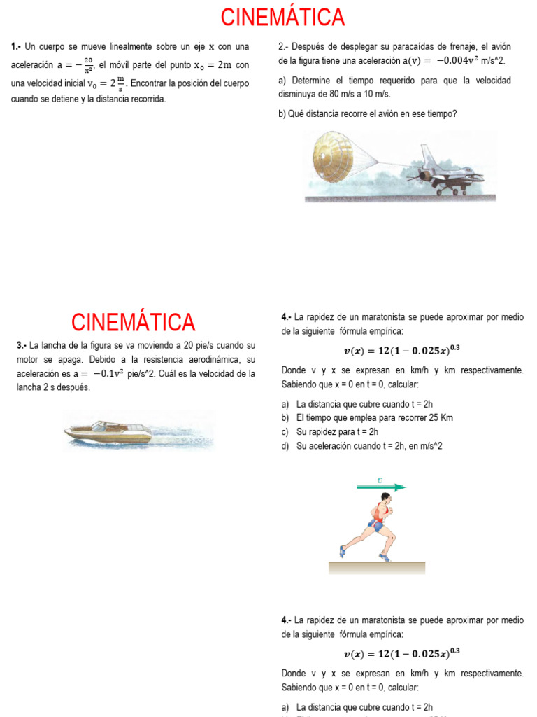 Ejercicios de Cinemática para Niños | PDF | Velocidad | Cinemática