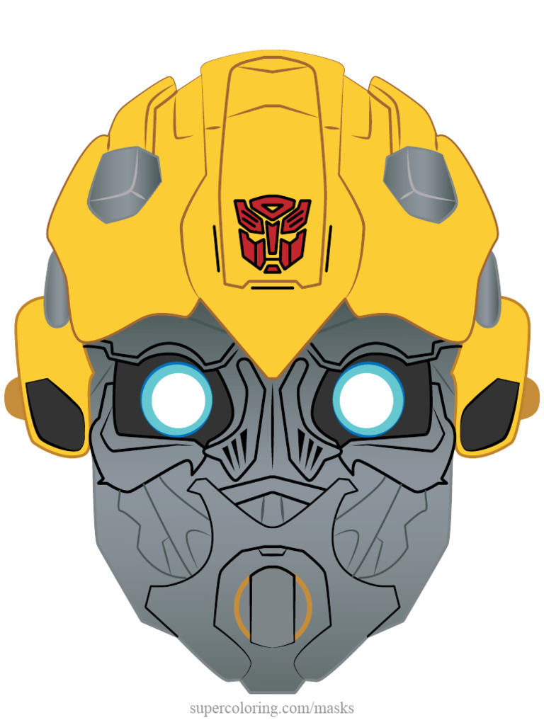 Bumblebee Mask Colored Template Paper Craft | PDF