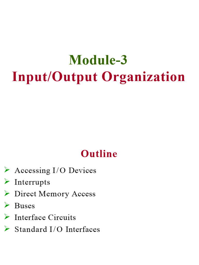 I/O Organization & Techniques | PDF | Input/Output | Computer Data Storage