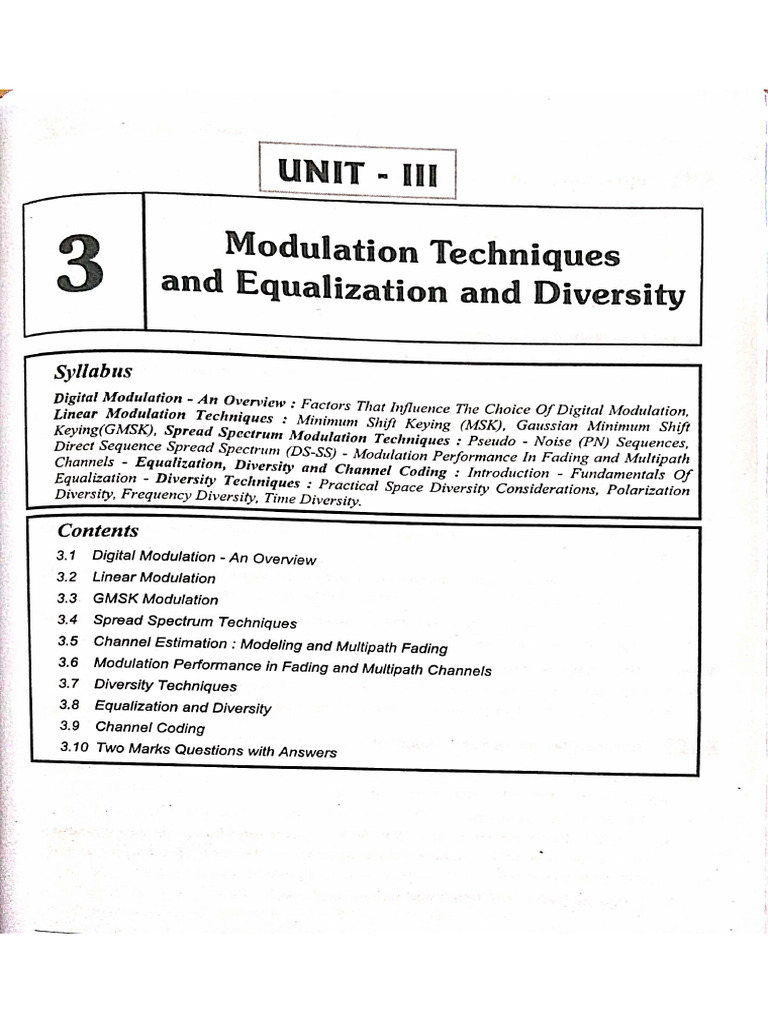 Wireless Communication UNIT - 3 | PDF