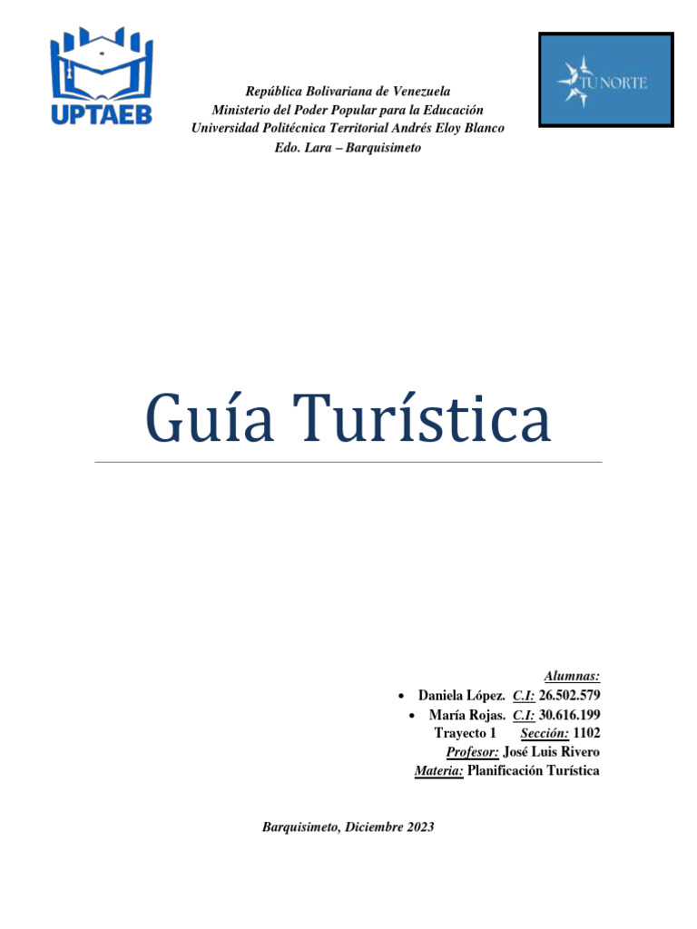 Guía Turistica | PDF | Turismo | Presupuesto