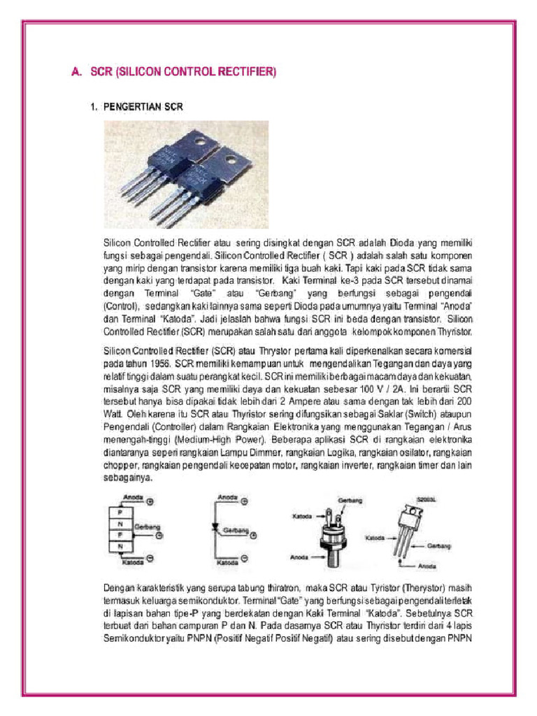 SCR Ujt Triac Diac | PDF