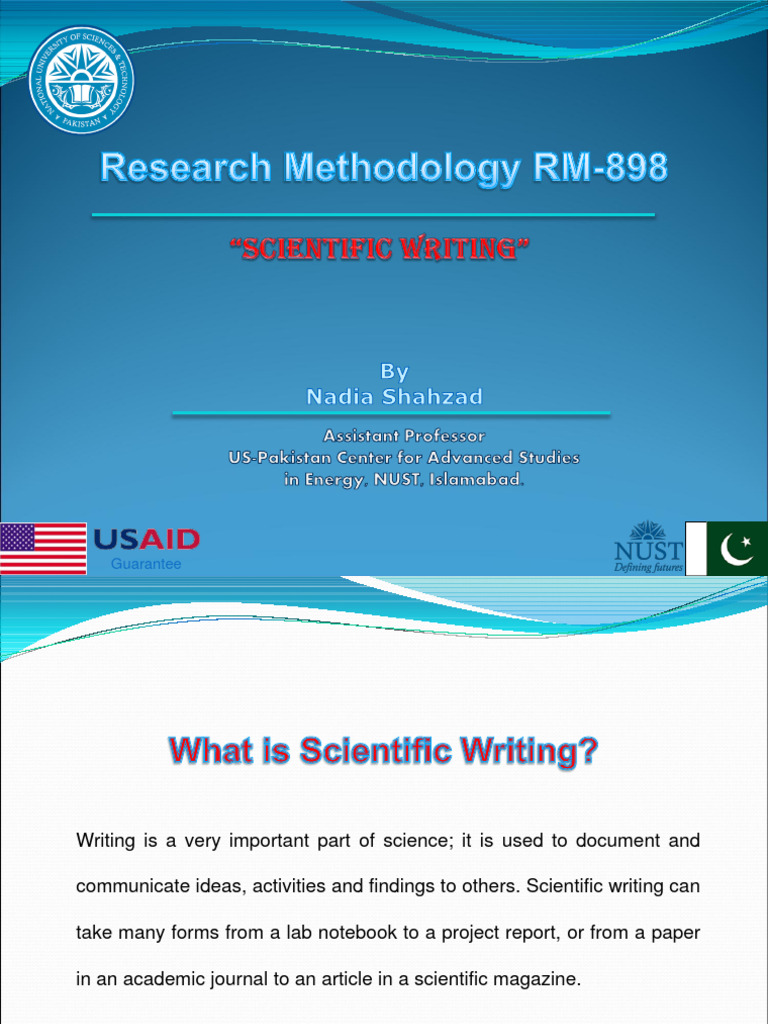 RM-Scientific Writing | PDF | Abstract (Summary) | Science