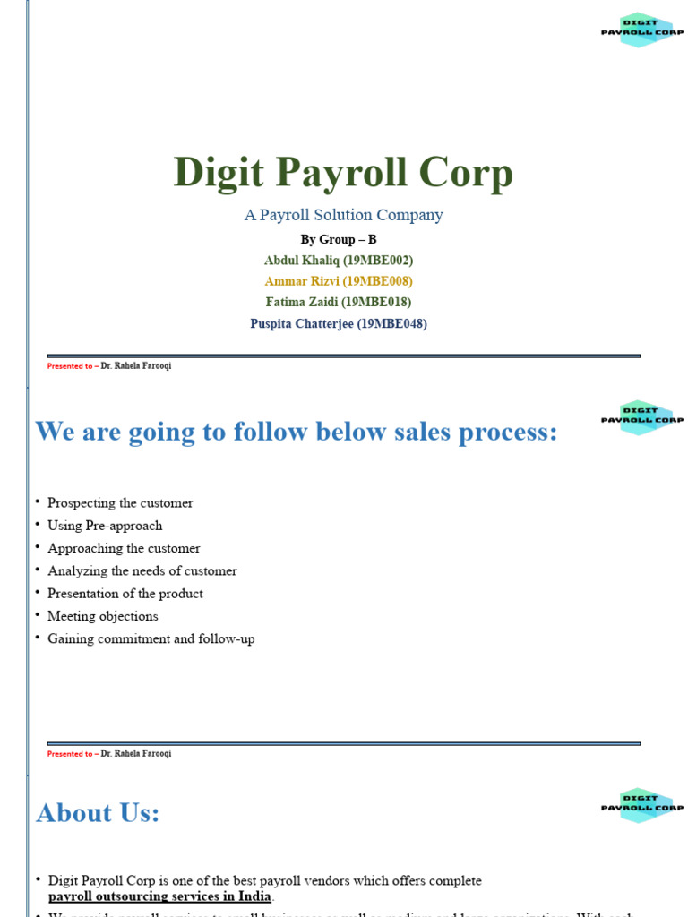Digit Payroll Corp | PDF | Payroll | Computing