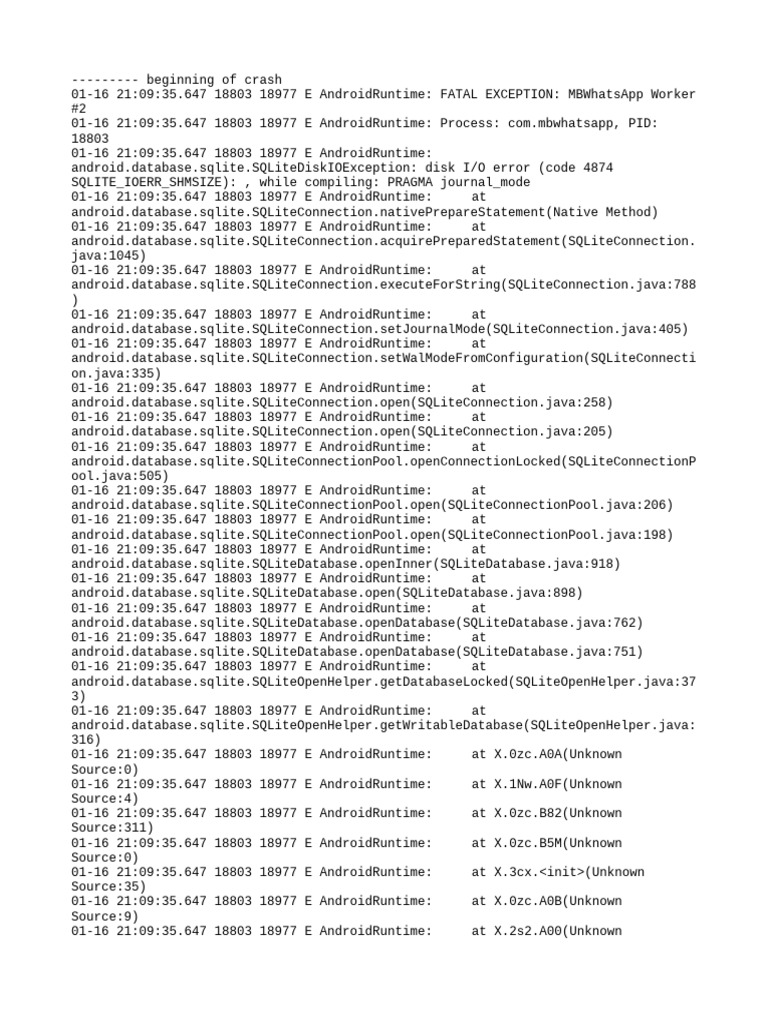 logcat | PDF | Java (Programming Language) | Databases