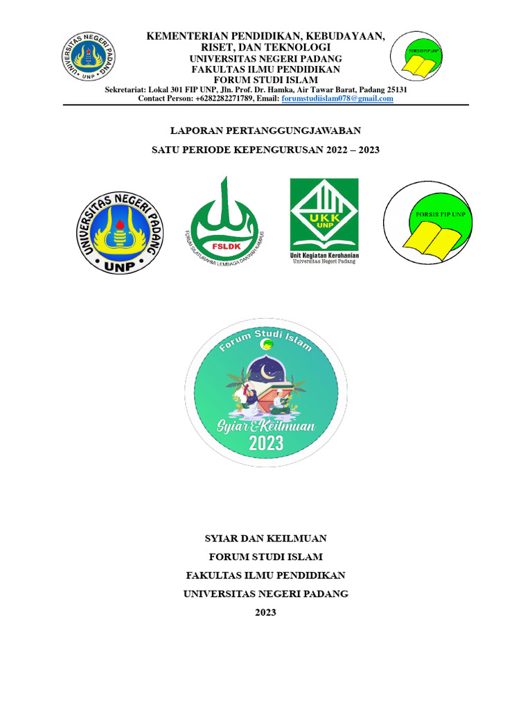 LPJ - Syiar Dan Keilmuan - 2023 | PDF