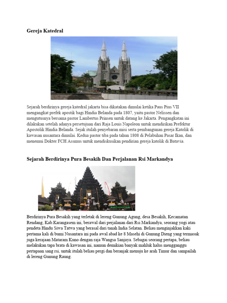 Sejarah Gereja Katedral Jakarta | PDF