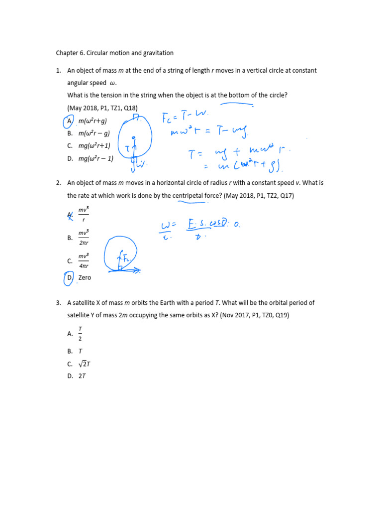 Chapter 6. Circular Motion and Gravitation P1 Q David | Download Free ...