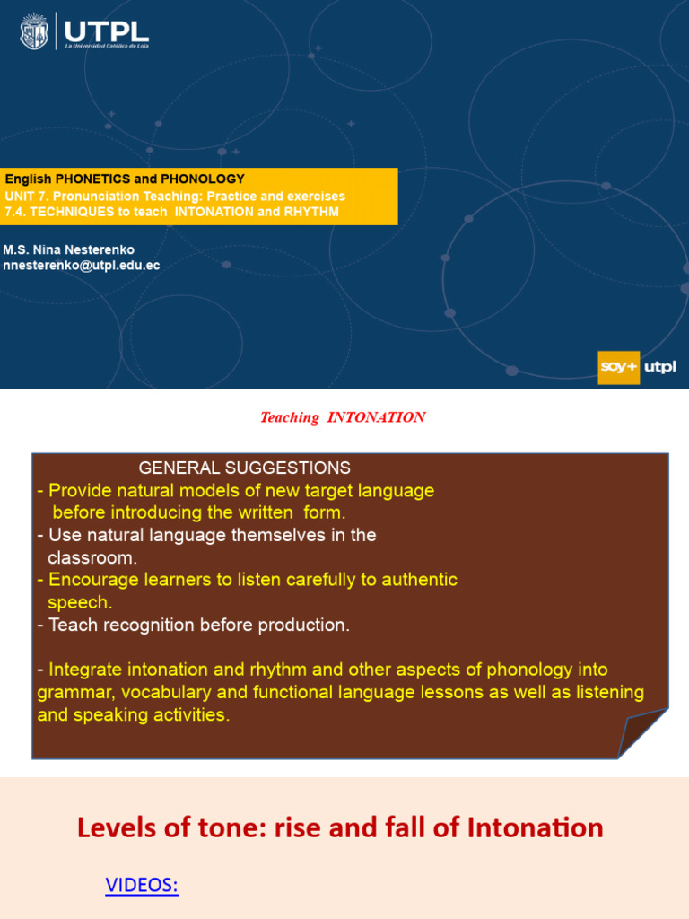 16 Techniques To Teach INTONATION and RHYTHM Unit 7 7.5 | PDF | The ...