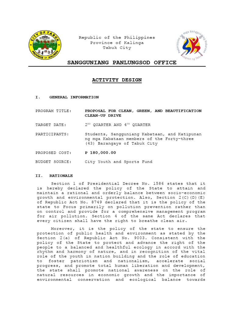Activity Design Tree Planting | PDF | Sustainability | Ecology