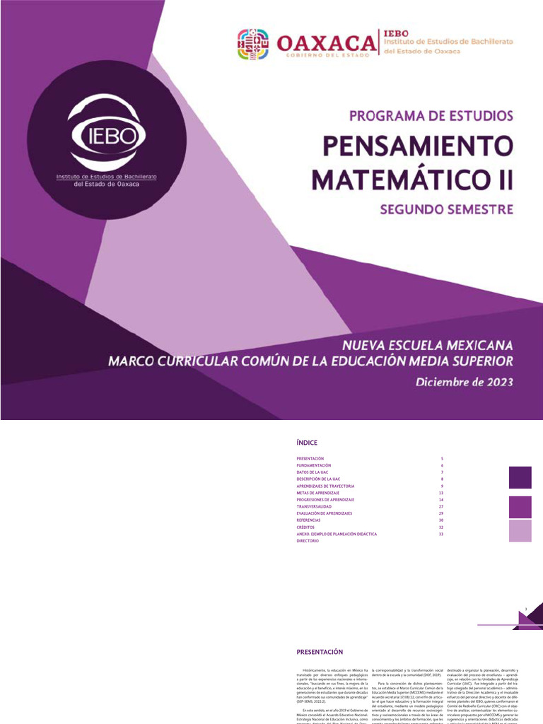 Pe Pensamiento Matemático Ii Pdf Pensamiento Matemáticas