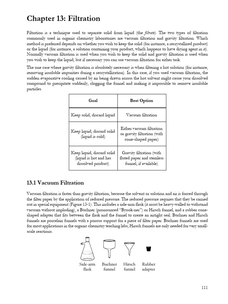 13 - Filtration | PDF | Filtration | Chemistry
