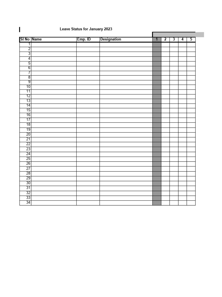 Proposed Leave Master File | PDF