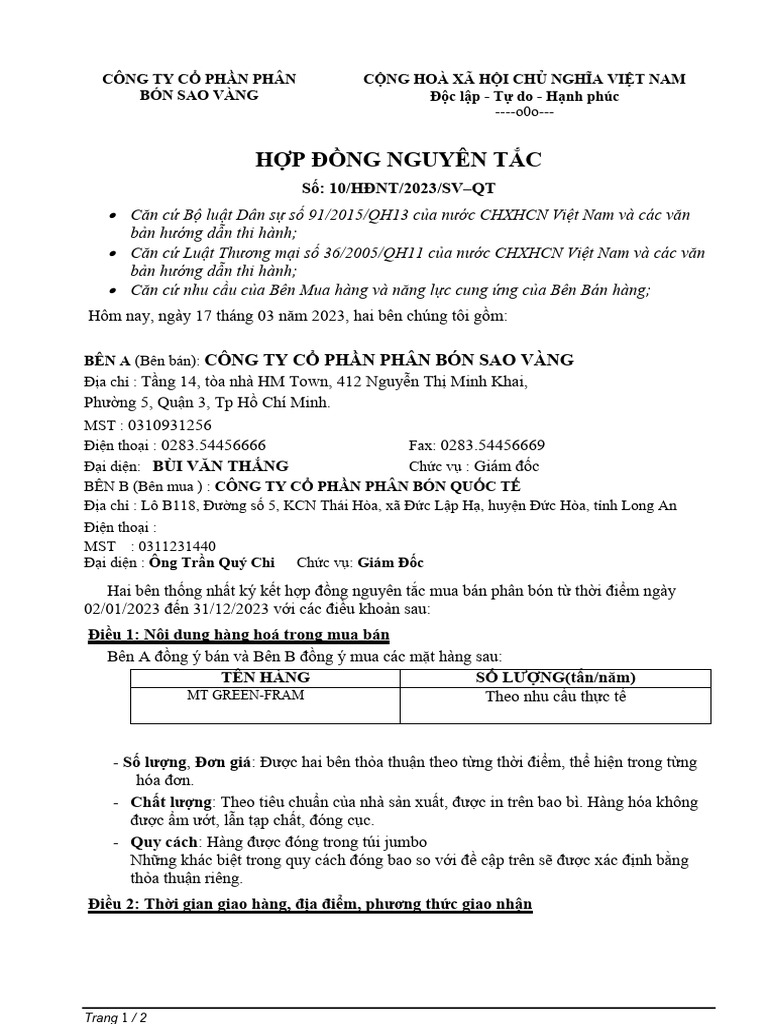 HDNT10. SV - QT 2023 | PDF